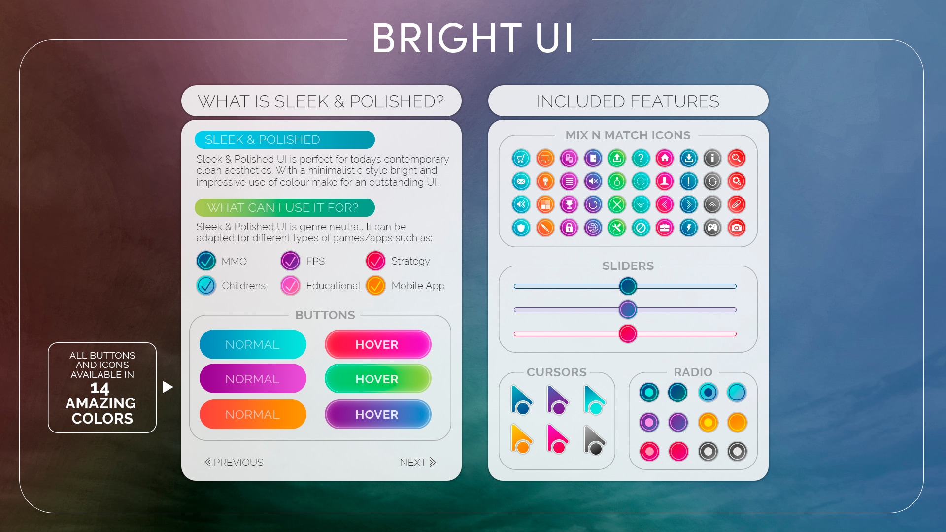 Bright And Colorful Ui Theme In 2d Assets Ue Marketplace